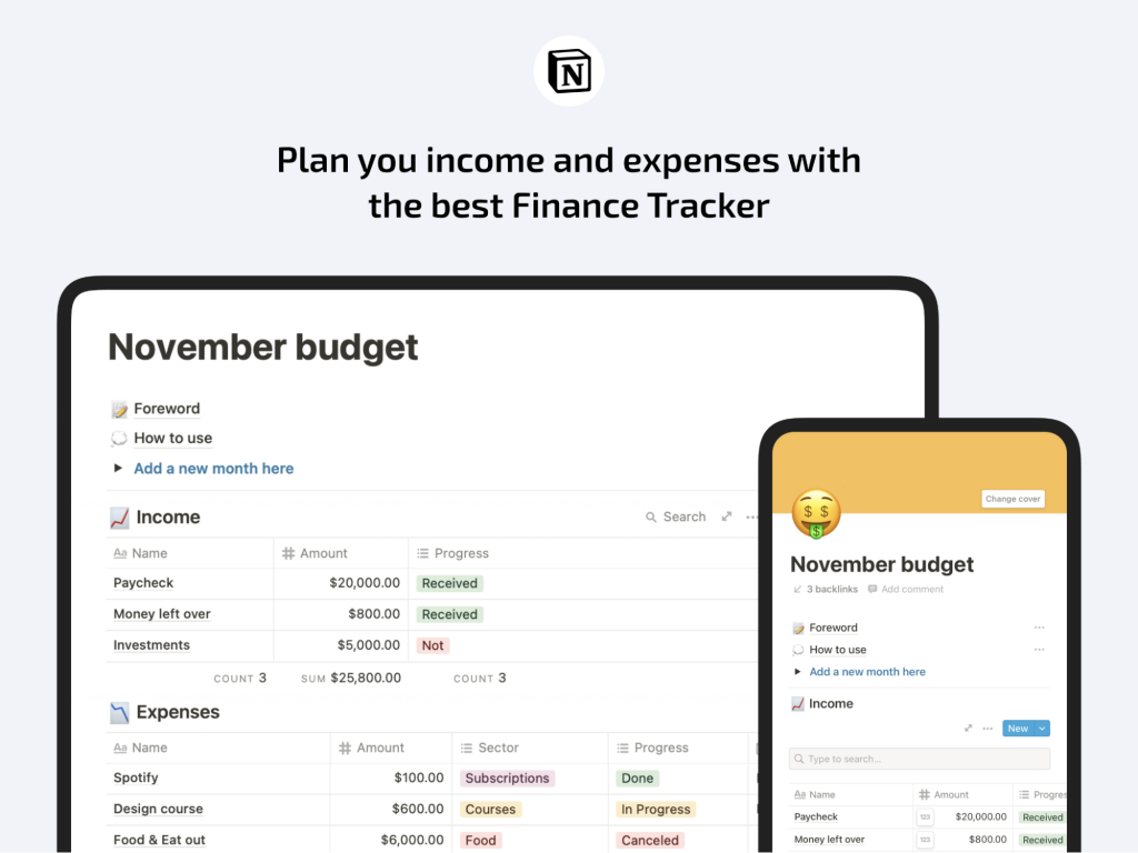 Notion Budget Template Free Creativeenergyworks